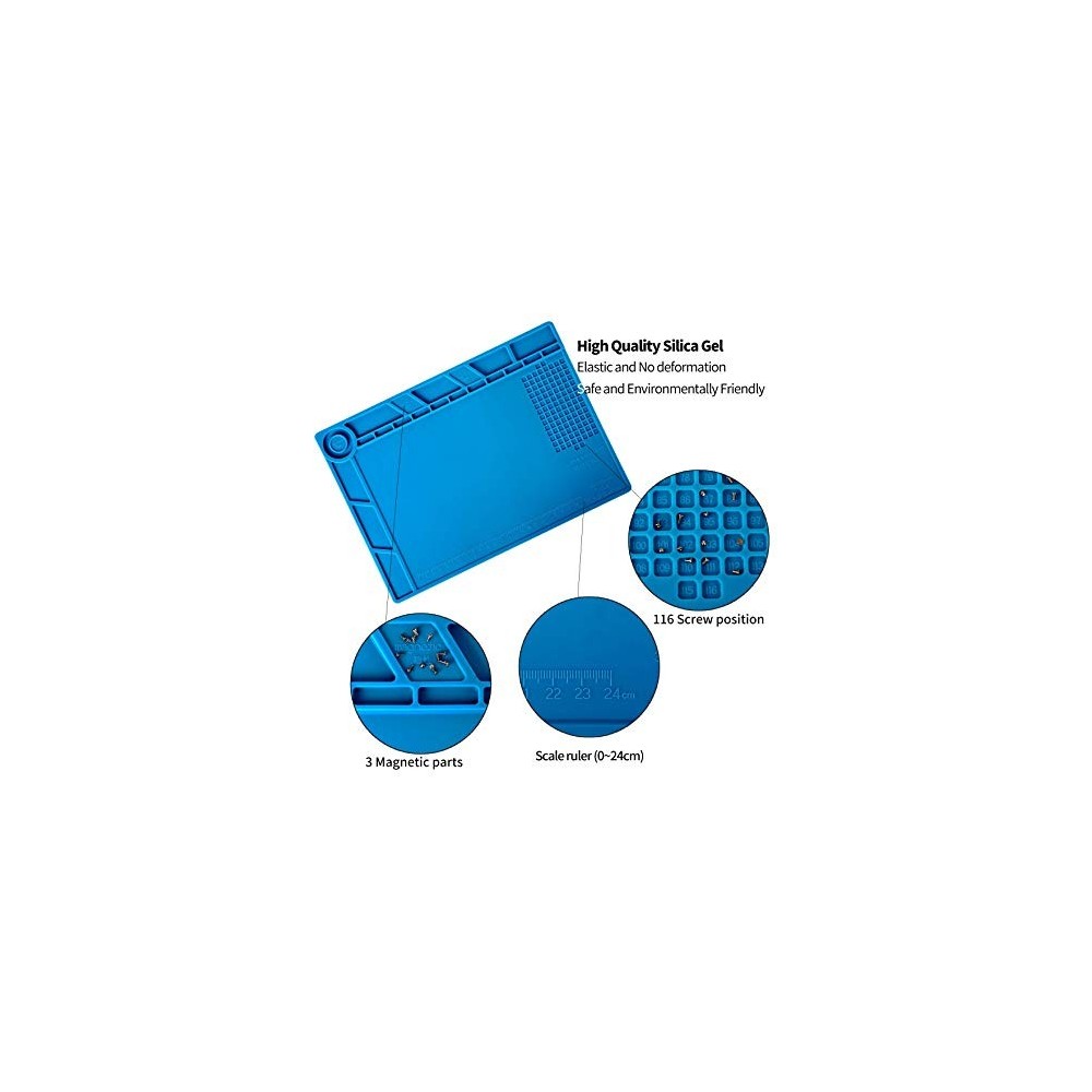 Tapete Azul ESD Resistente a temperatura 35x25cm