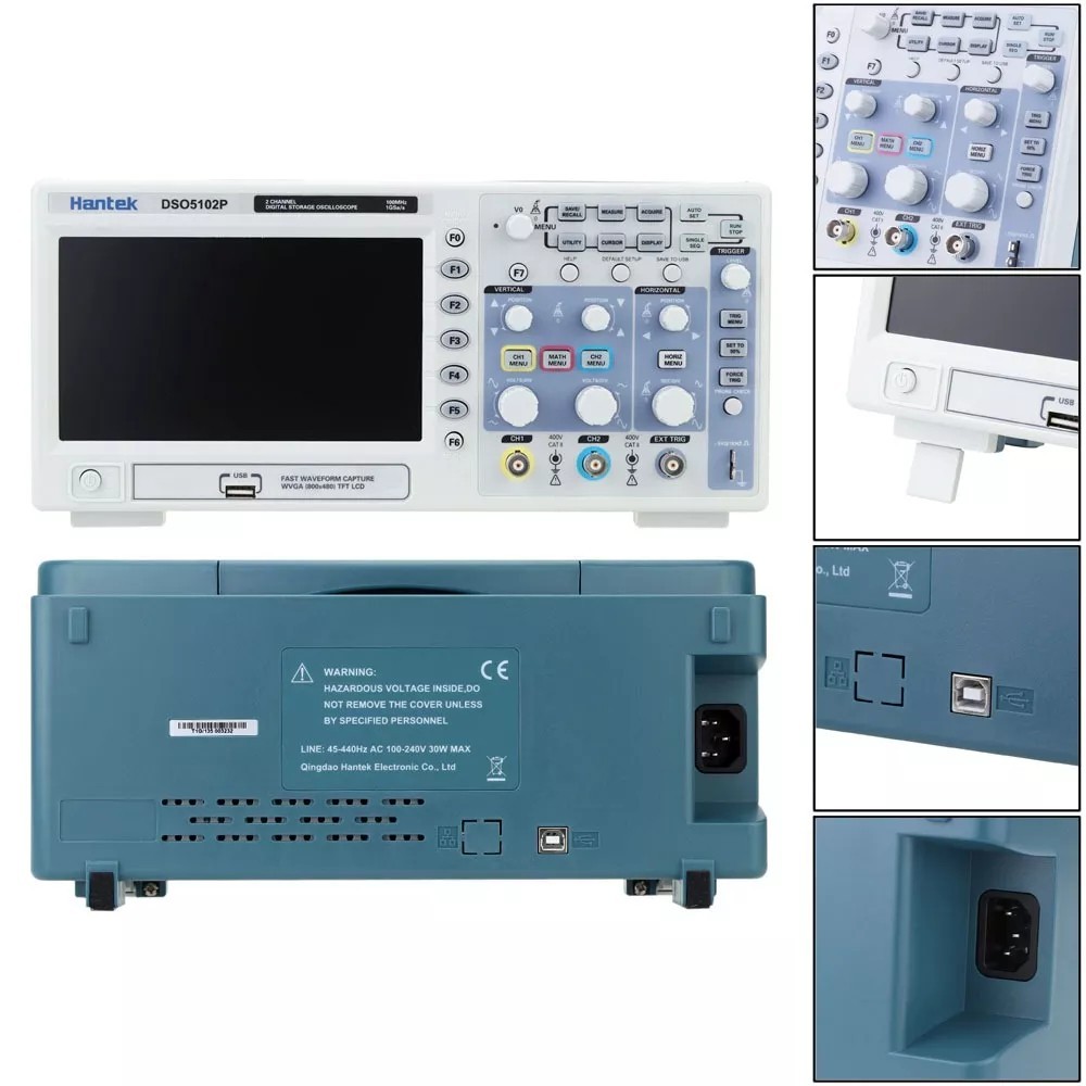 Osciloscopio Hantek DSO5102P 100Mhz