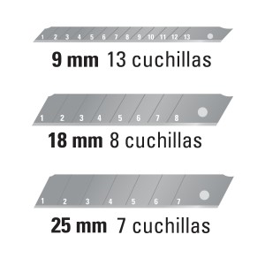 Navajas de repuesto para cutters, acero SK2