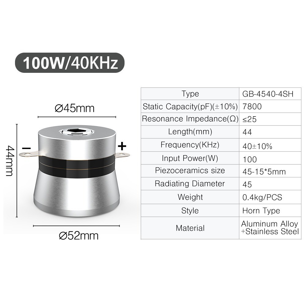 Transductor ultrasonico 100W 40KHz