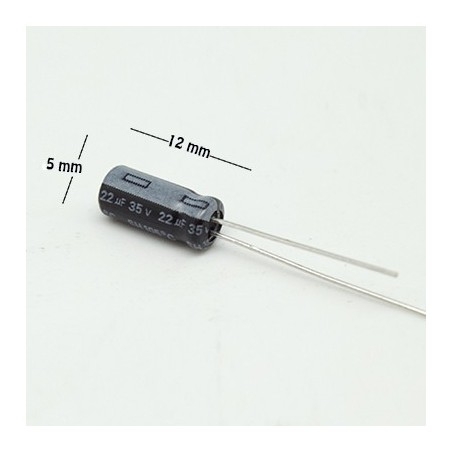 Capacitor electrolítico 22µF 35V